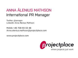 Anna Ålenius-Mathson: Från opersonlig till personlig pr | PPTX
