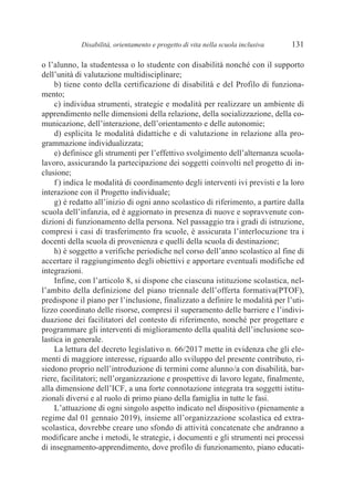 Disabilità orientamento e progetto di vita nella scuola inclusiva | PDF