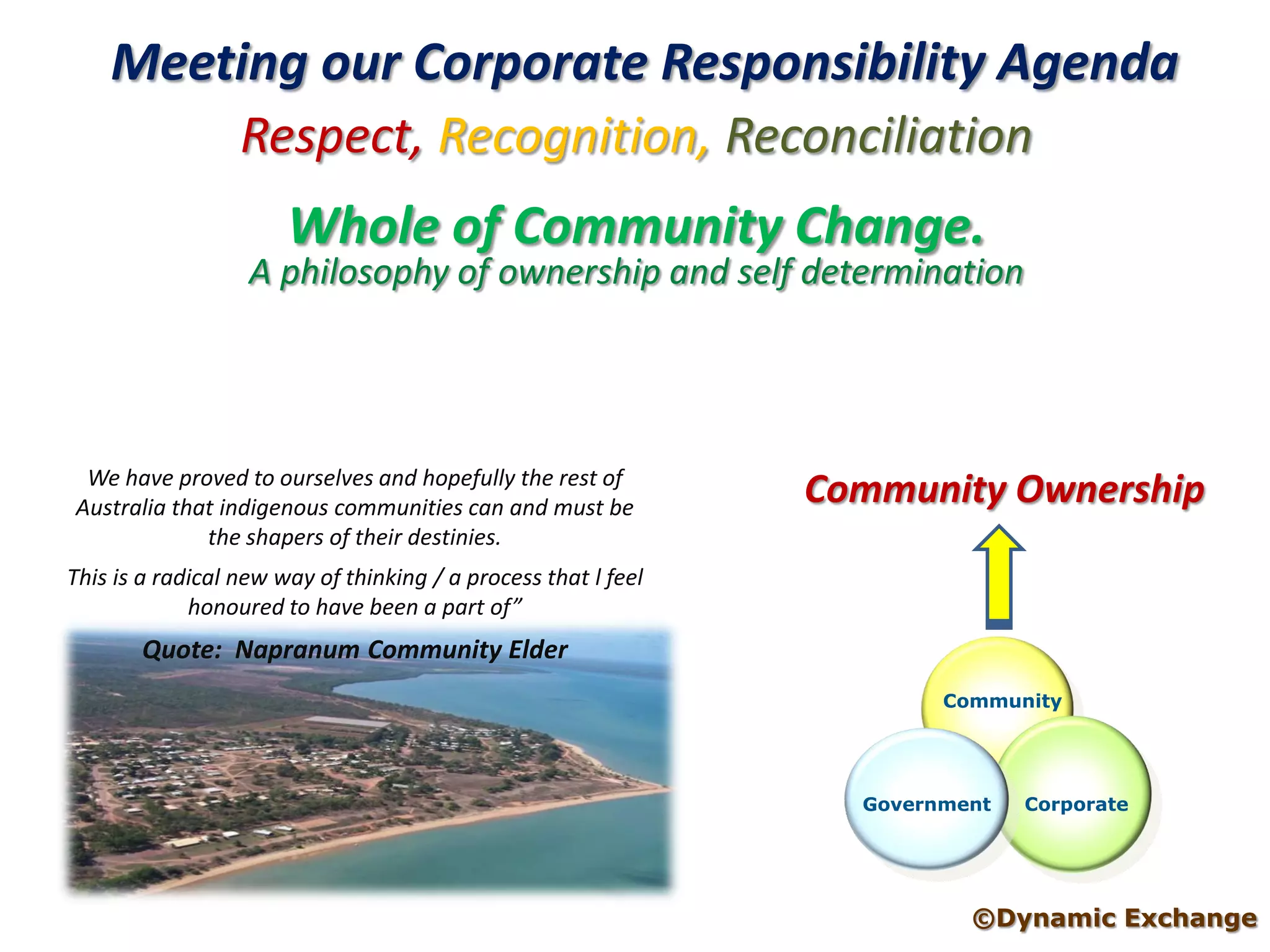 Whole of Community Change - A Philosophy of Ownership and Self ...