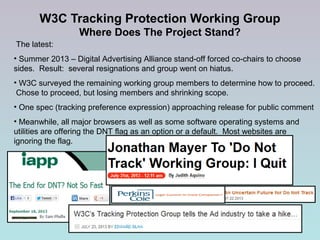 Eprivacy issues and standards -- where do we stand? | PPT