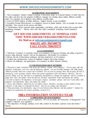 Annamalai solved mba assignments 9967480770 | PDF