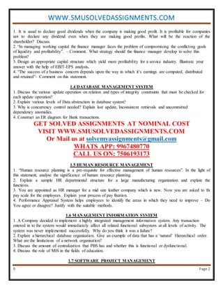 Annamalai solved mba assignments 9967480770 | PDF