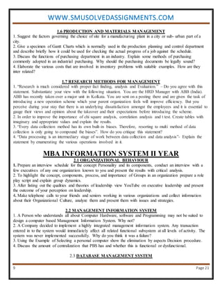 Annamalai solved mba assignments 9967480770 | PDF