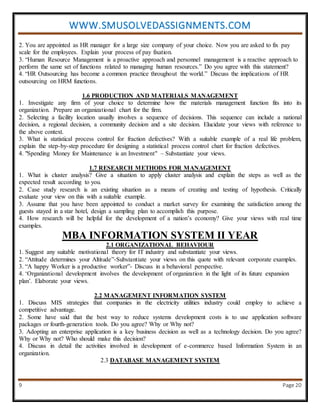 Annamalai mba 2020 21 assignments | PDF