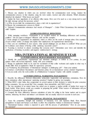 Annamalai mba 2020 21 assignments | PDF