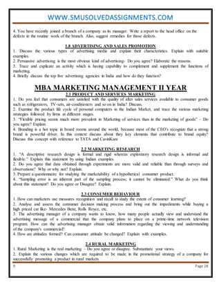 Annamalai mba 2020 21 assignments | PDF