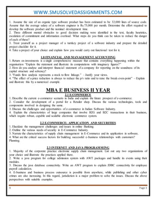 Annamalai mba 2020 21 assignments | PDF