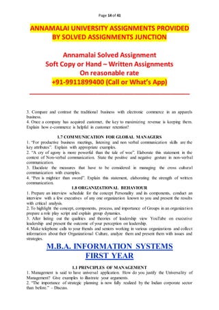 Annamalai solved assignments 2020 | DOCX