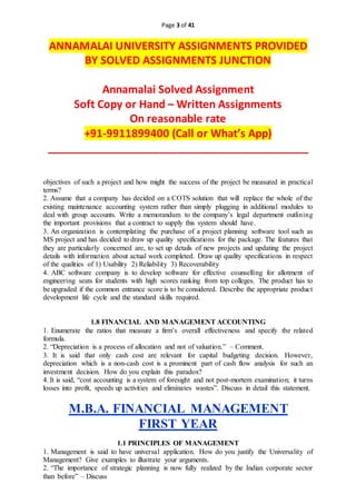 Annamalai solved assignments 2020 | DOCX
