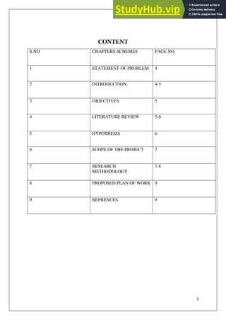 ANNAMALAI UNIVERSITY PROFORMA FOR APPROVAL OF PROJECT PROPOSAL | PDF