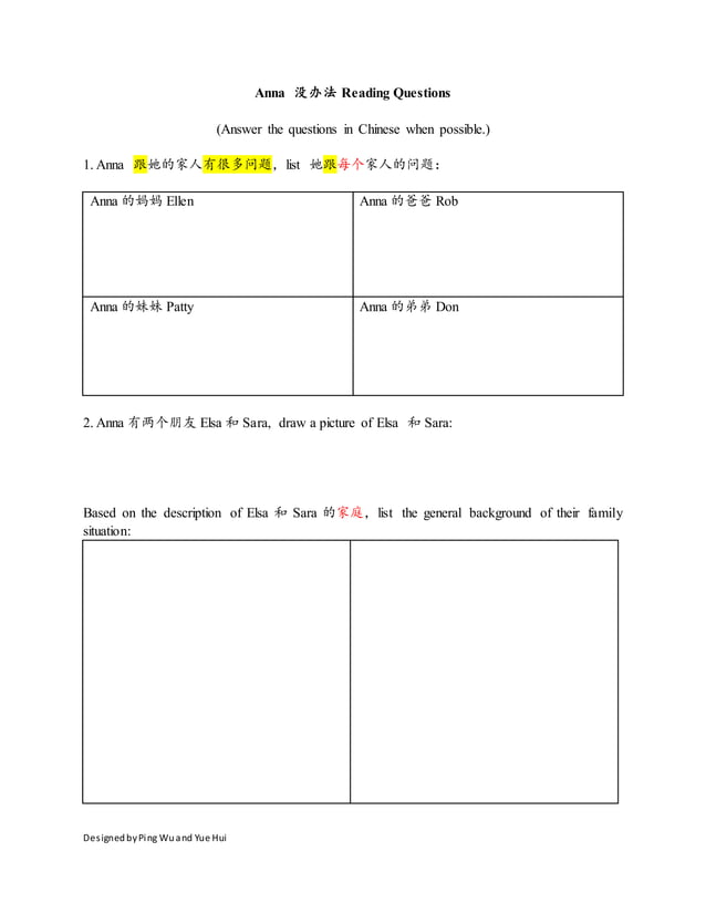 Anna Meibanfa Reading Questions | DOCX