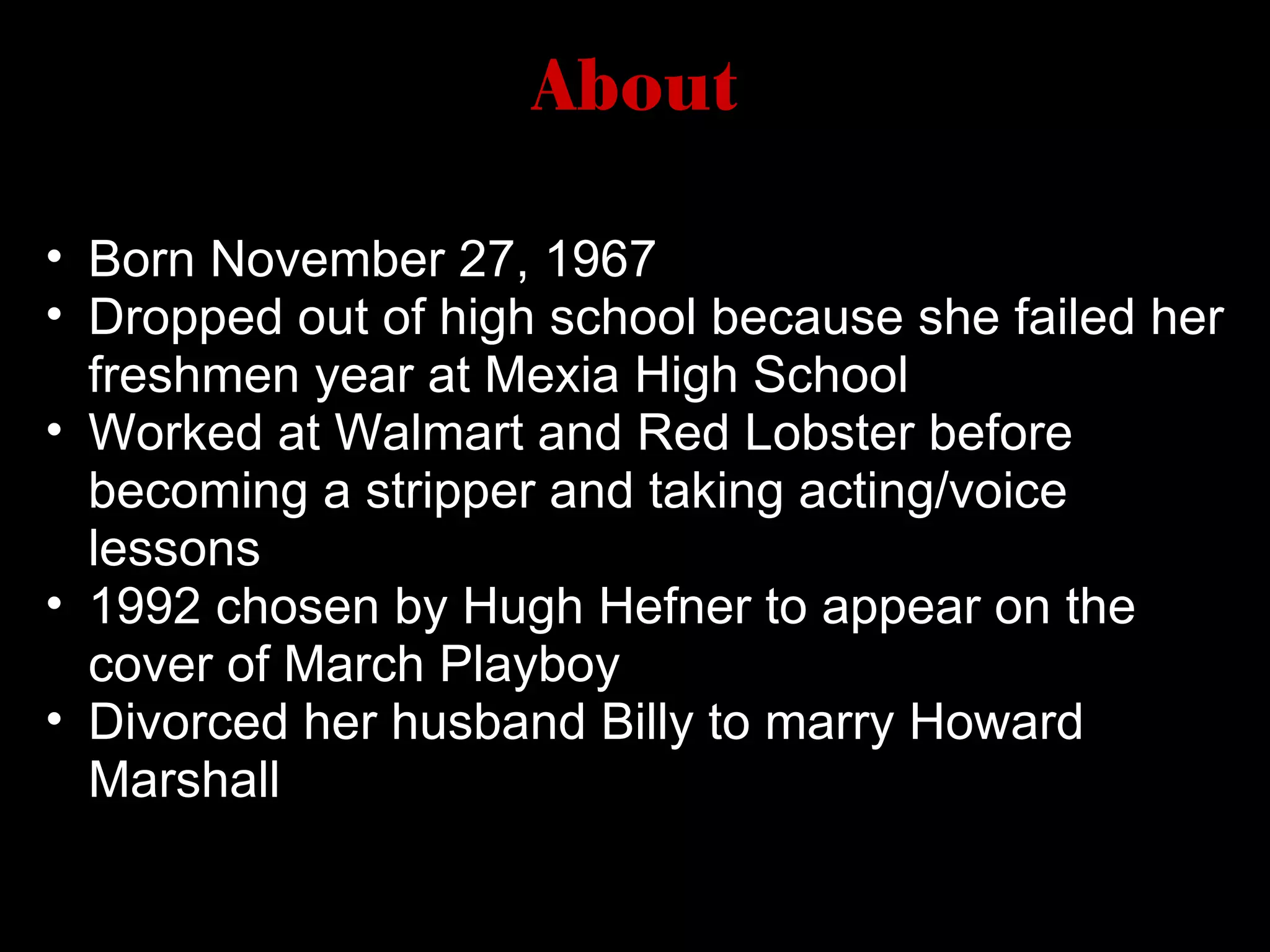 Anna nicole smith | PPT