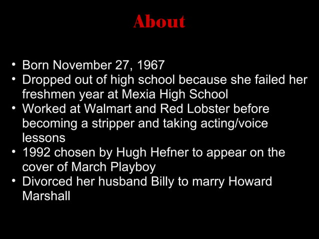 Anna nicole smith | PPT