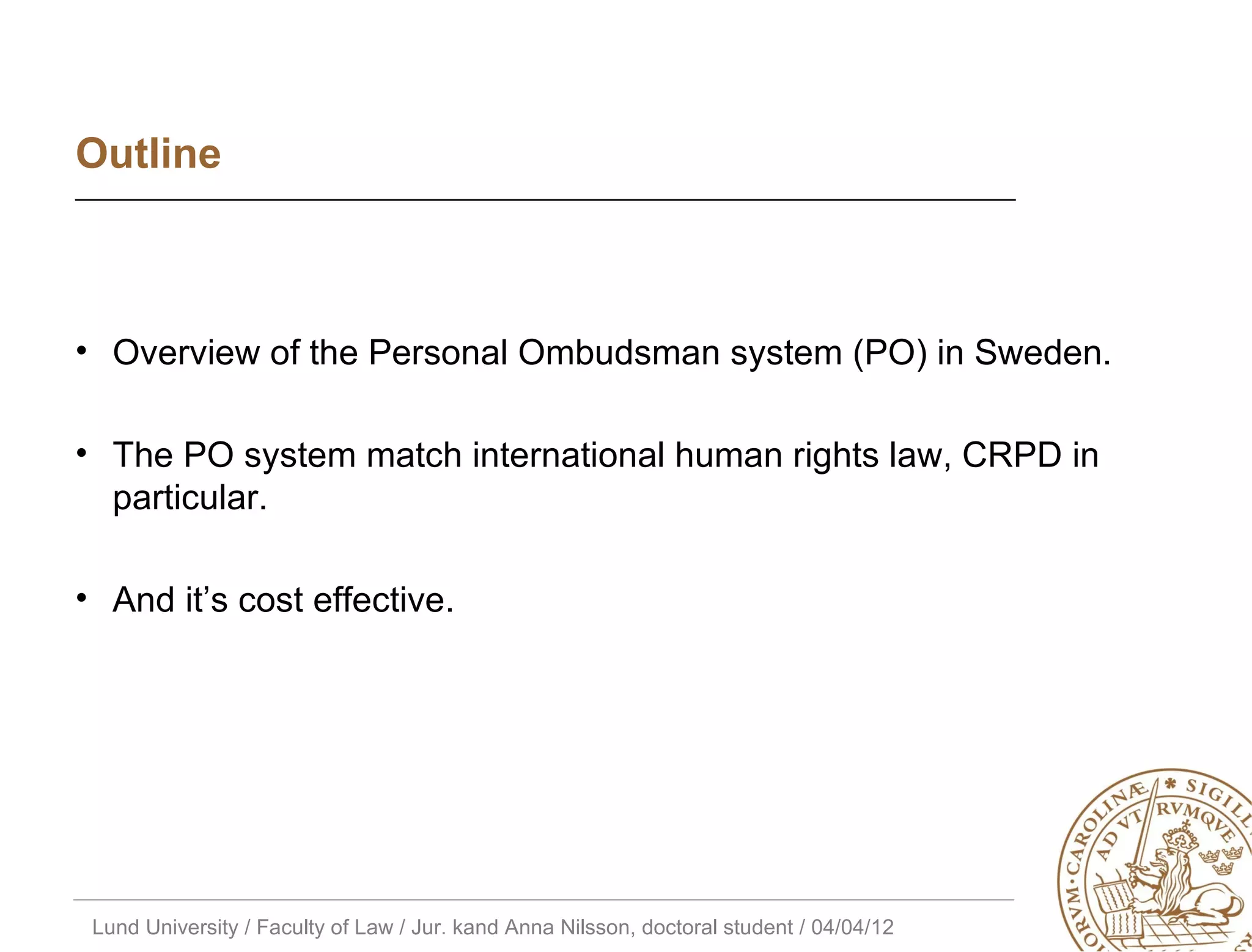 Personal Ombudsmen: Supported Decision-Making in Practice, Anna Nilsson ...