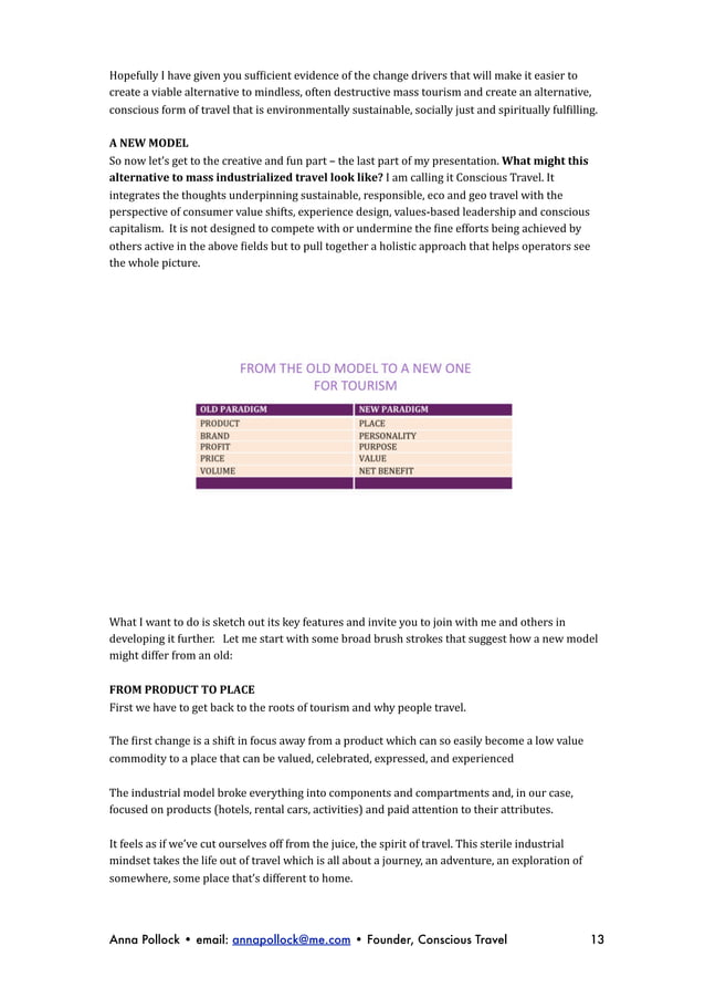 High Value Tourism: Low Volume Footprints | PDF