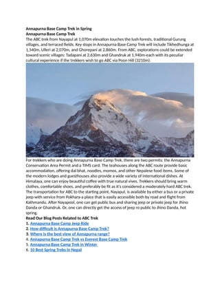 Annapurna Base Camp Trek in Spring.docx
