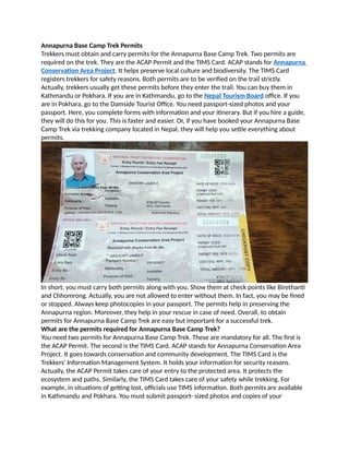 Annapurna Base Camp Trek Permits .docx