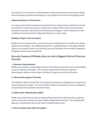 Reddy Anna is India’s Biggest Online ID Service Provider. | PDF