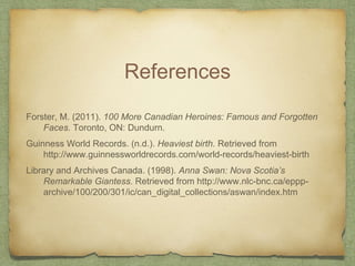 Anna Swan, the Giantess of Nova Scotia | PPTX