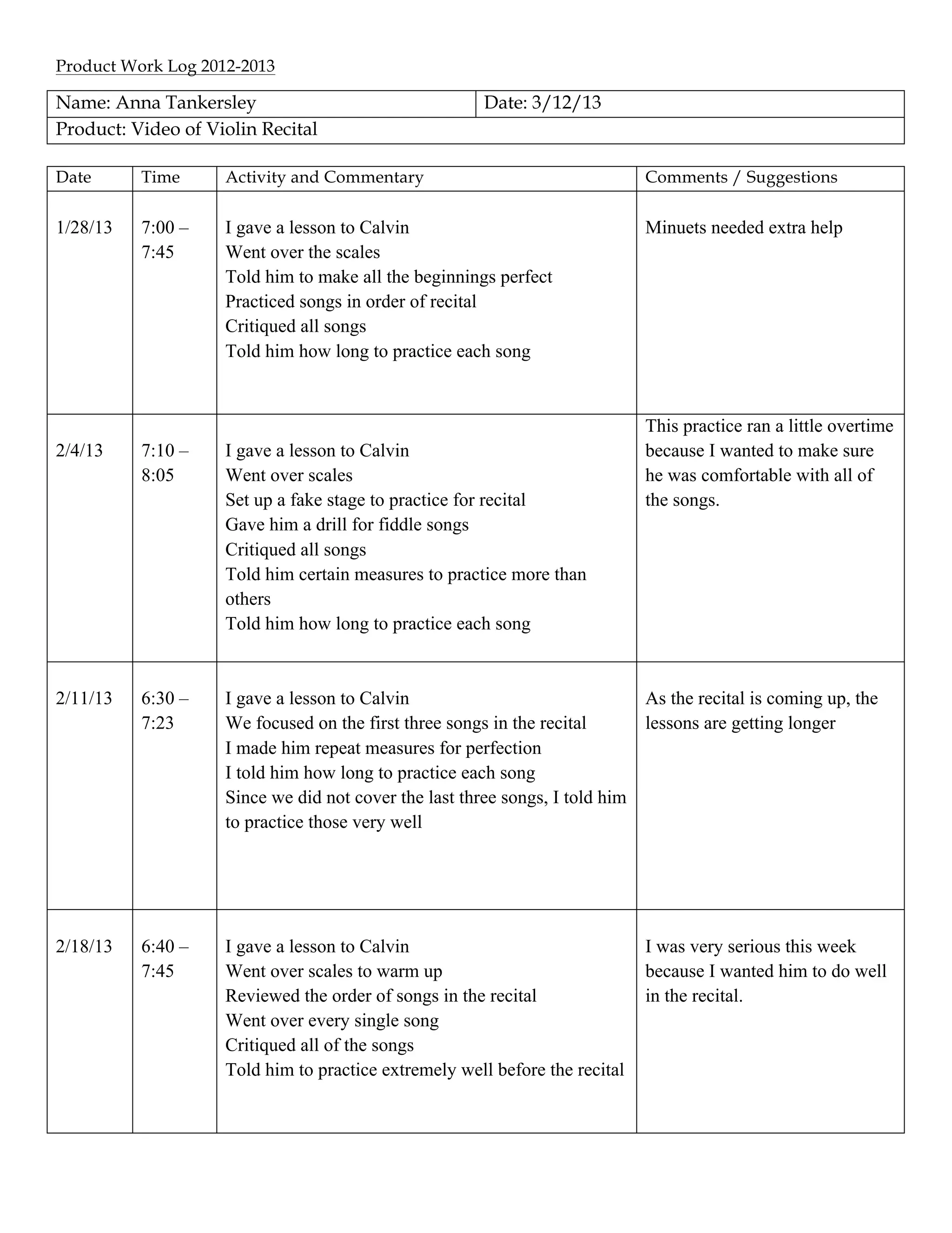 Anna T. Senior Project Work Log 4 | PDF