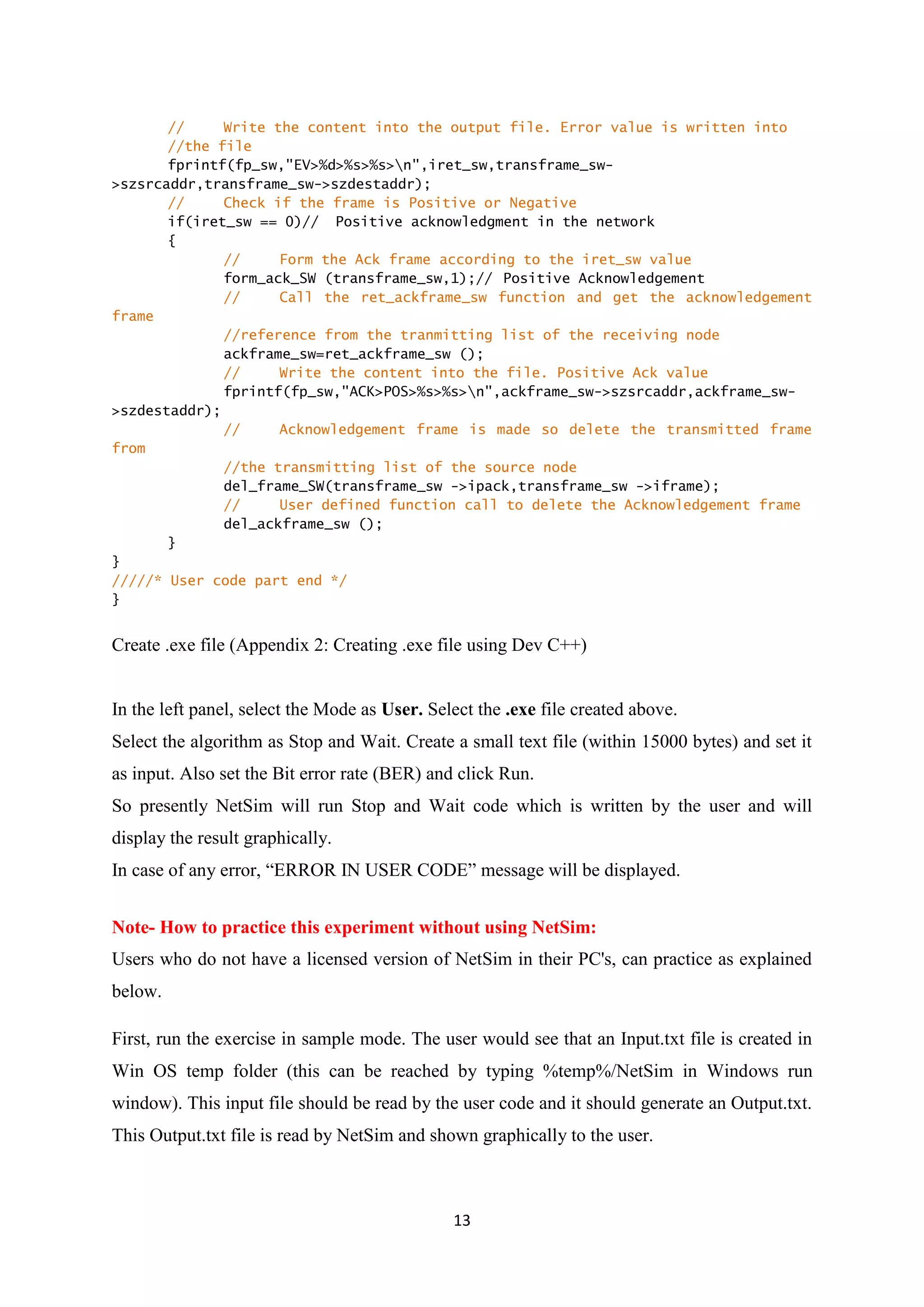 Anna University Netsim Experiment Manual | PDF