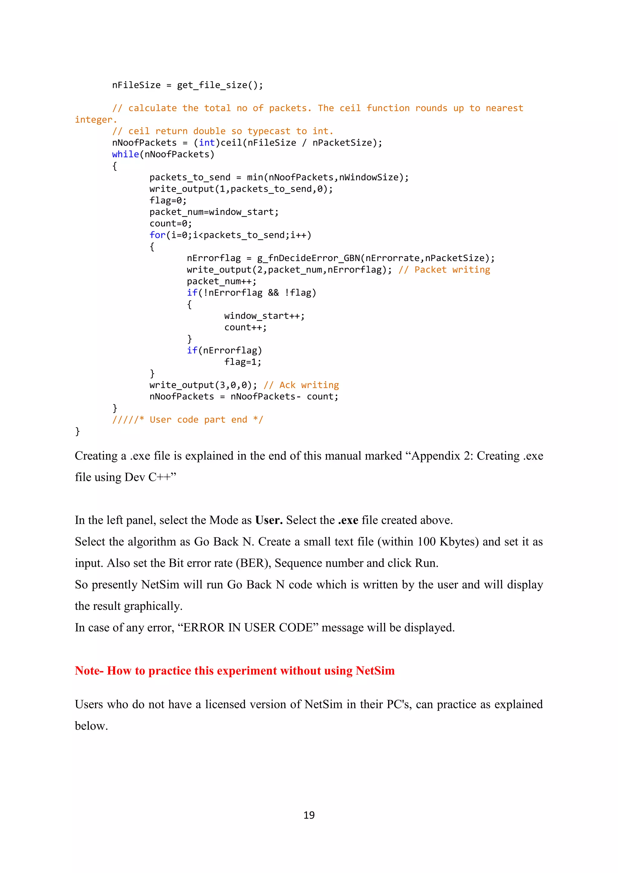 Anna University Netsim Experiment Manual | PDF