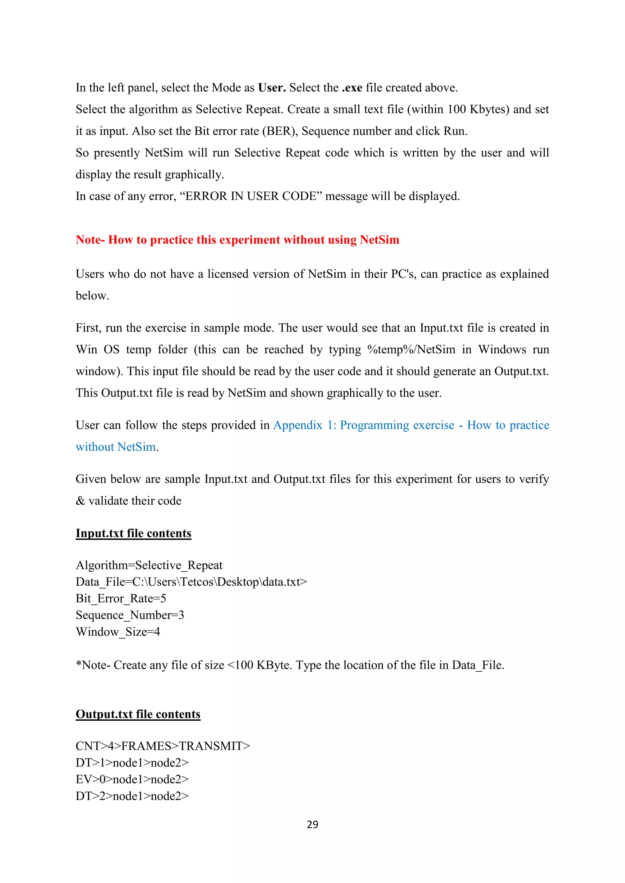 Anna University Netsim Experiment Manual | PDF