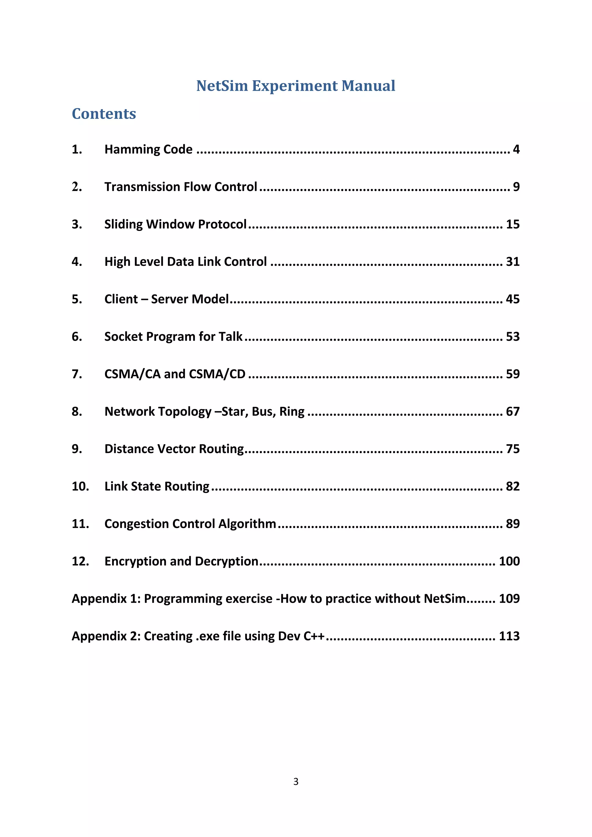Anna University Netsim Experiment Manual | PDF