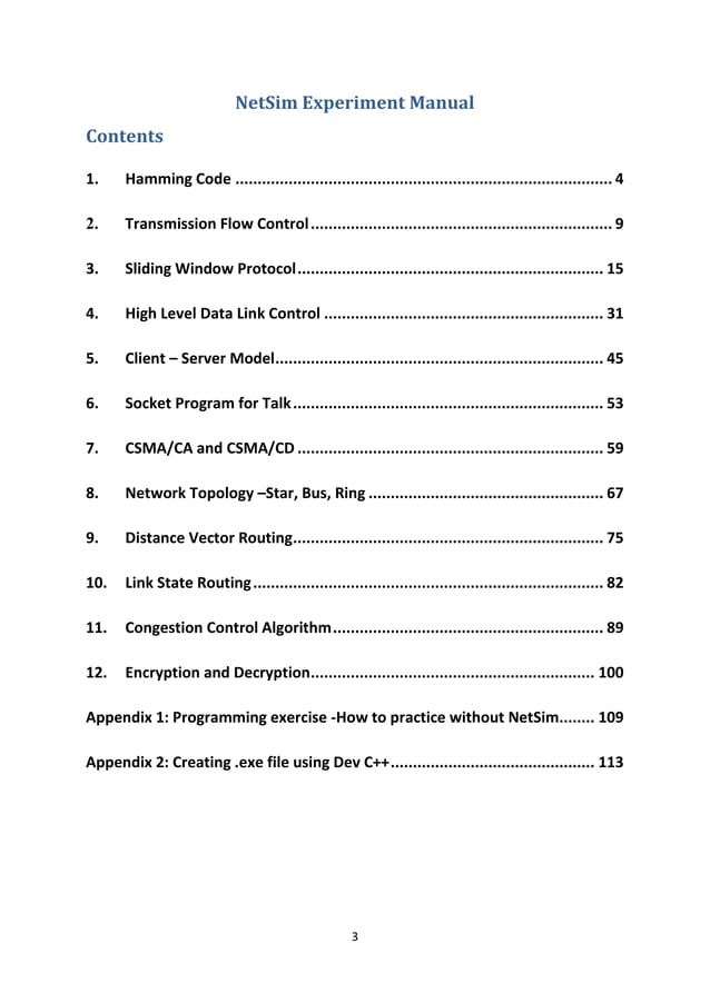 Anna University Netsim Experiment Manual | PDF