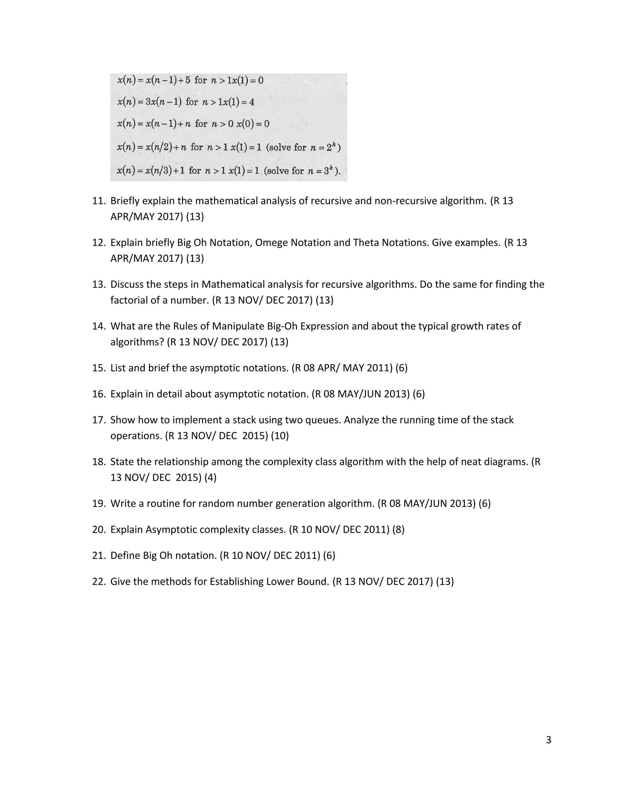 Anna University Question Bank Unit I | DOC