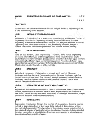 Anna university syllabus for mechanical engg 8th sem www.annaunivedu.org