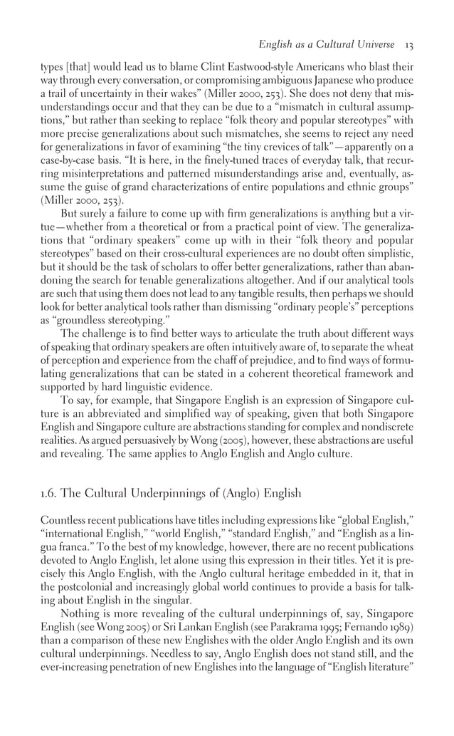 Anna wierzbicka english meaning and culture | PDF