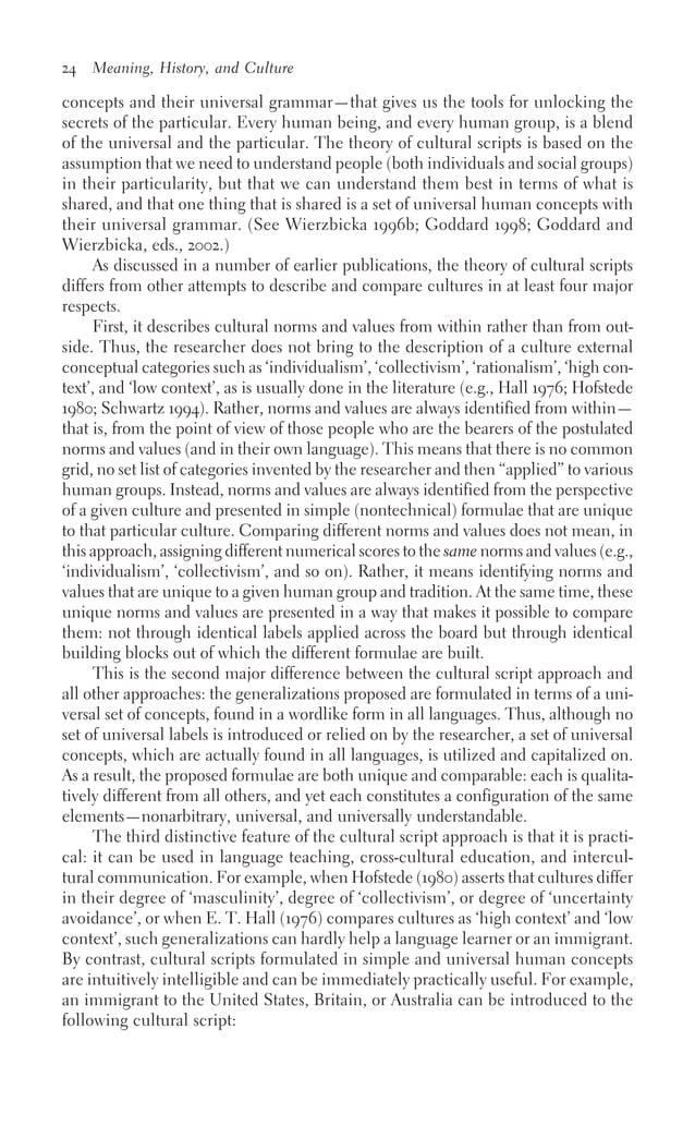 Anna wierzbicka english meaning and culture | PDF