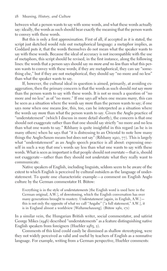 Anna wierzbicka english meaning and culture | PDF