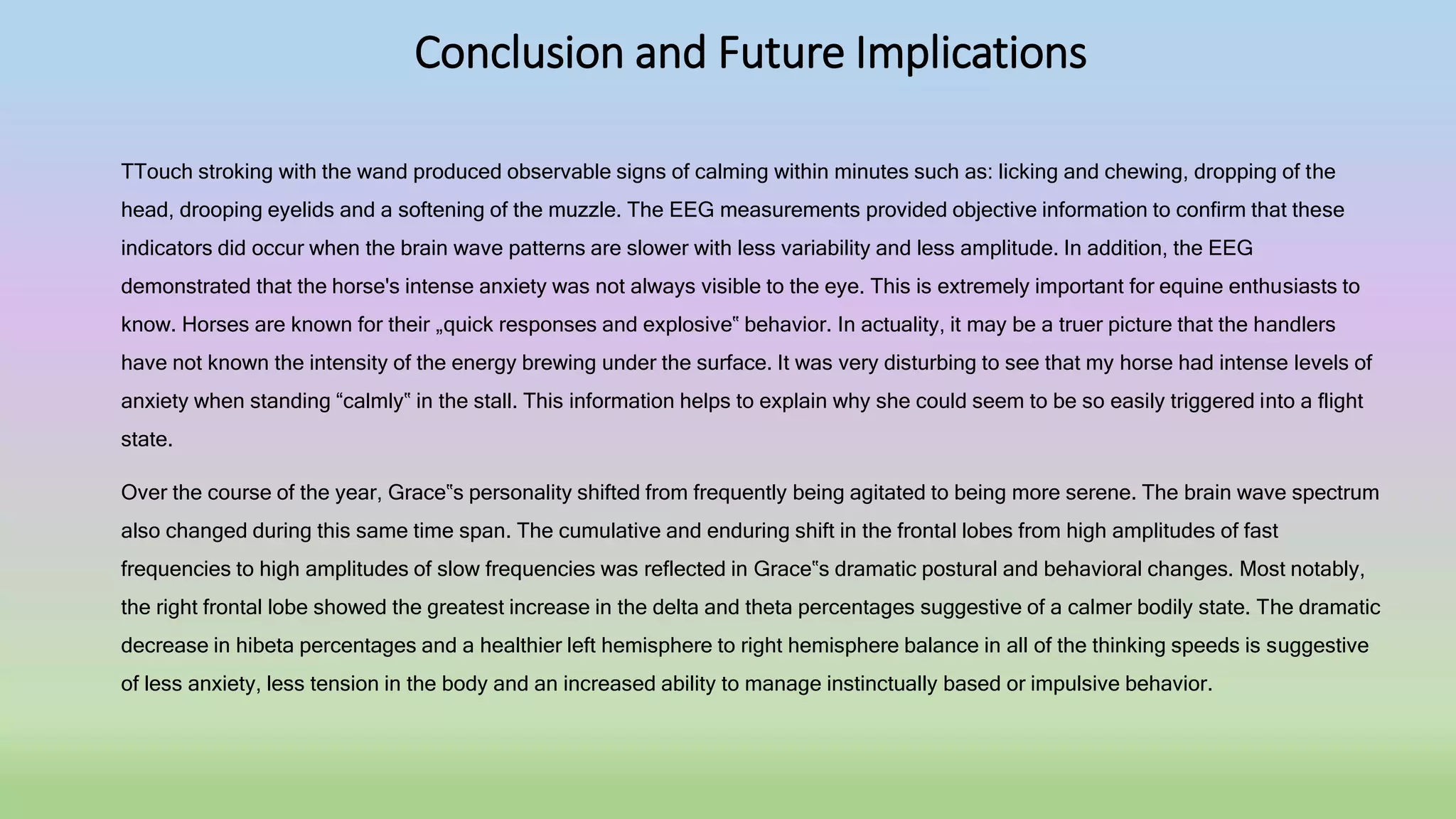 Anna Wise and Linda Tellington-Jones EEG Study with Horses and Humans ...