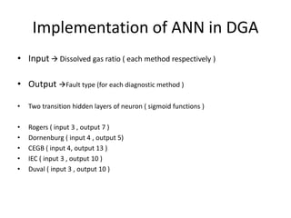 ANN based fault diagnostic scheme for power transformer | PPT