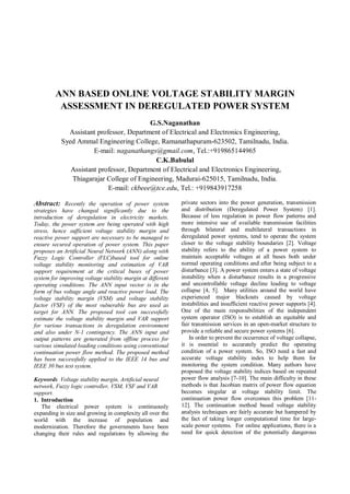 Ann based voltage stability margin assessment | PDF | Internet of Things | Internet