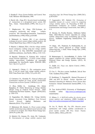 Ann based voltage stability margin assessment | PDF