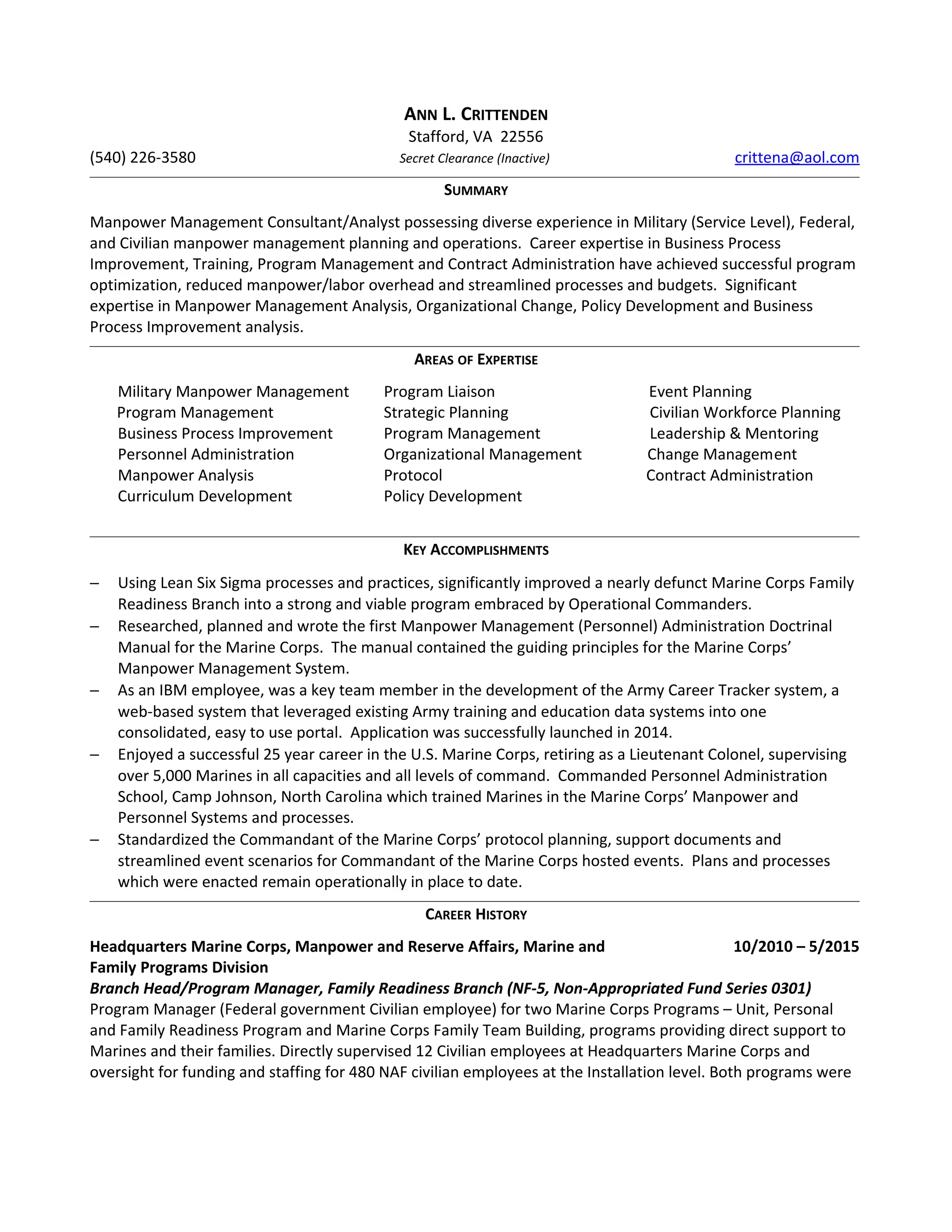 Ann crittenden december 2015 manpower | DOC