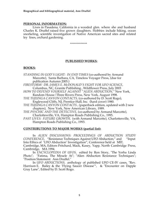 Anndruffel bio resume | PDF | Paranormal Phenomena | Hobbies & Interests