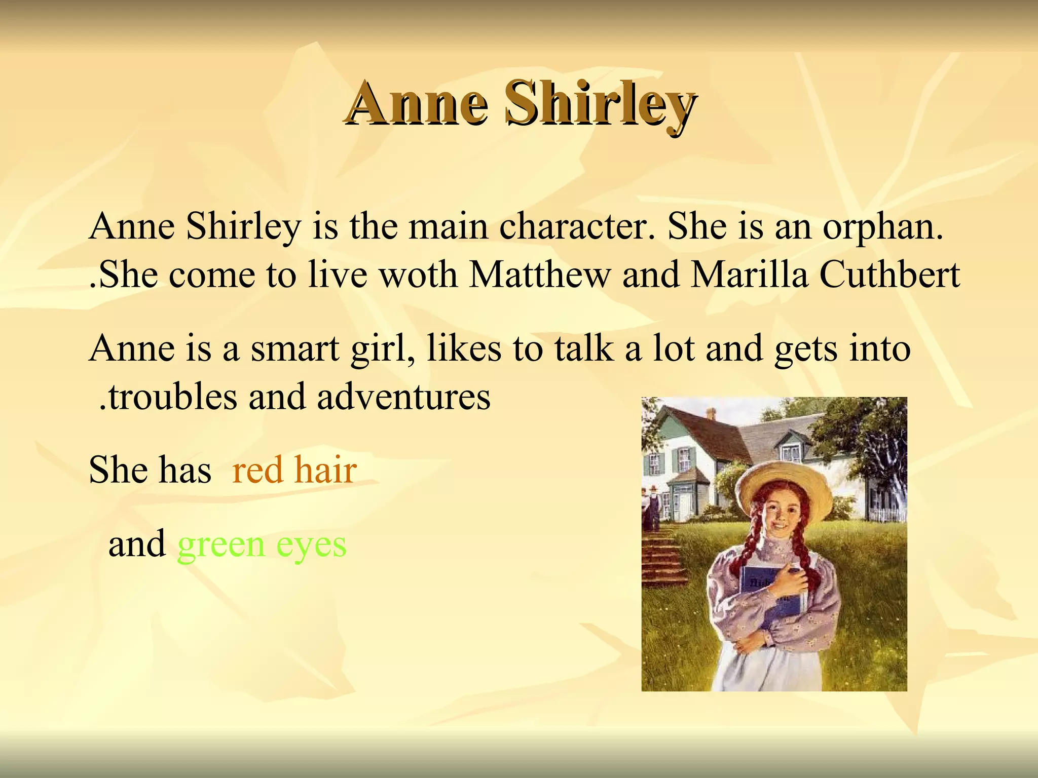 Anne of green gables | PPT