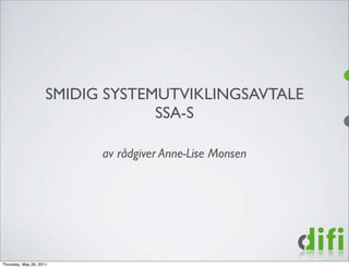 Smidig systemutviklingsavtale fra Difi - status | PDF