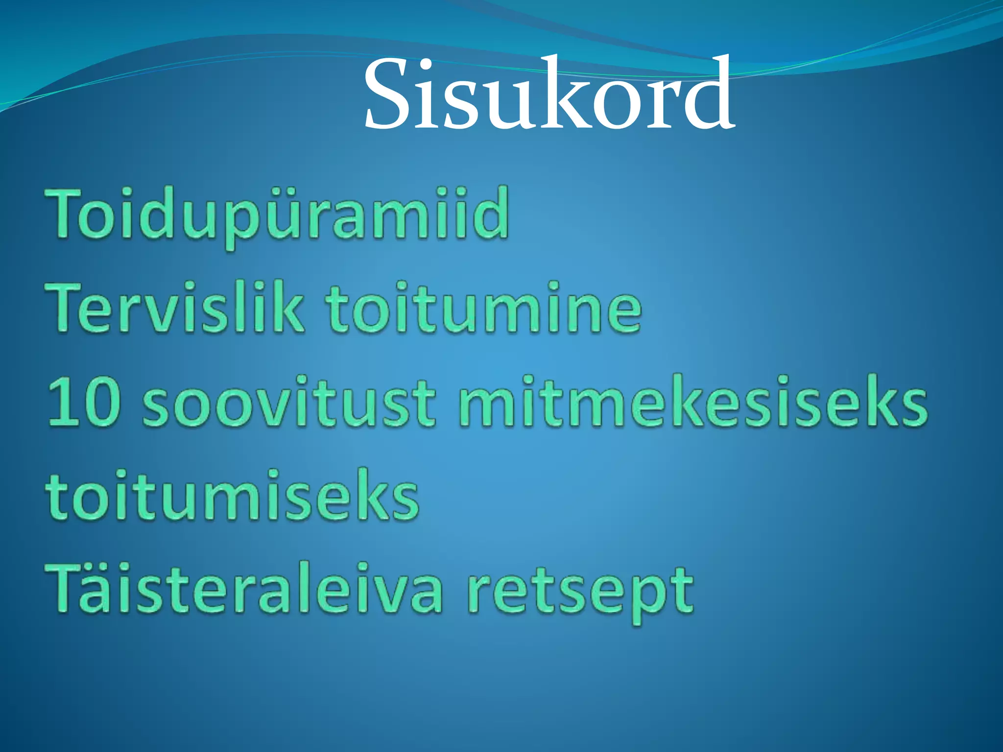 Anne Ly Alekseeva, toitumine | PPTX