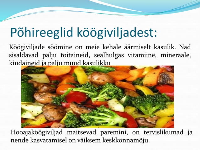 Anne Ly Alekseeva, toitumine | PPTX