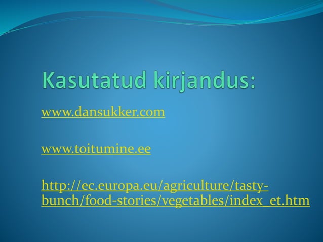 Anne Ly Alekseeva, toitumine | PPTX