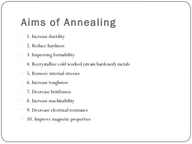 What Is Annealing Types Of Annealing Process Purpose