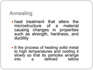 Annealing , normalizing , quenching , martensitic transformation (1) | PPTX
