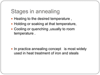 Annealing , normalizing , quenching , martensitic transformation (1) | PPTX