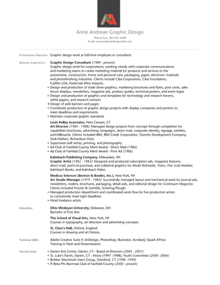 Anne Andreae Resume | PDF