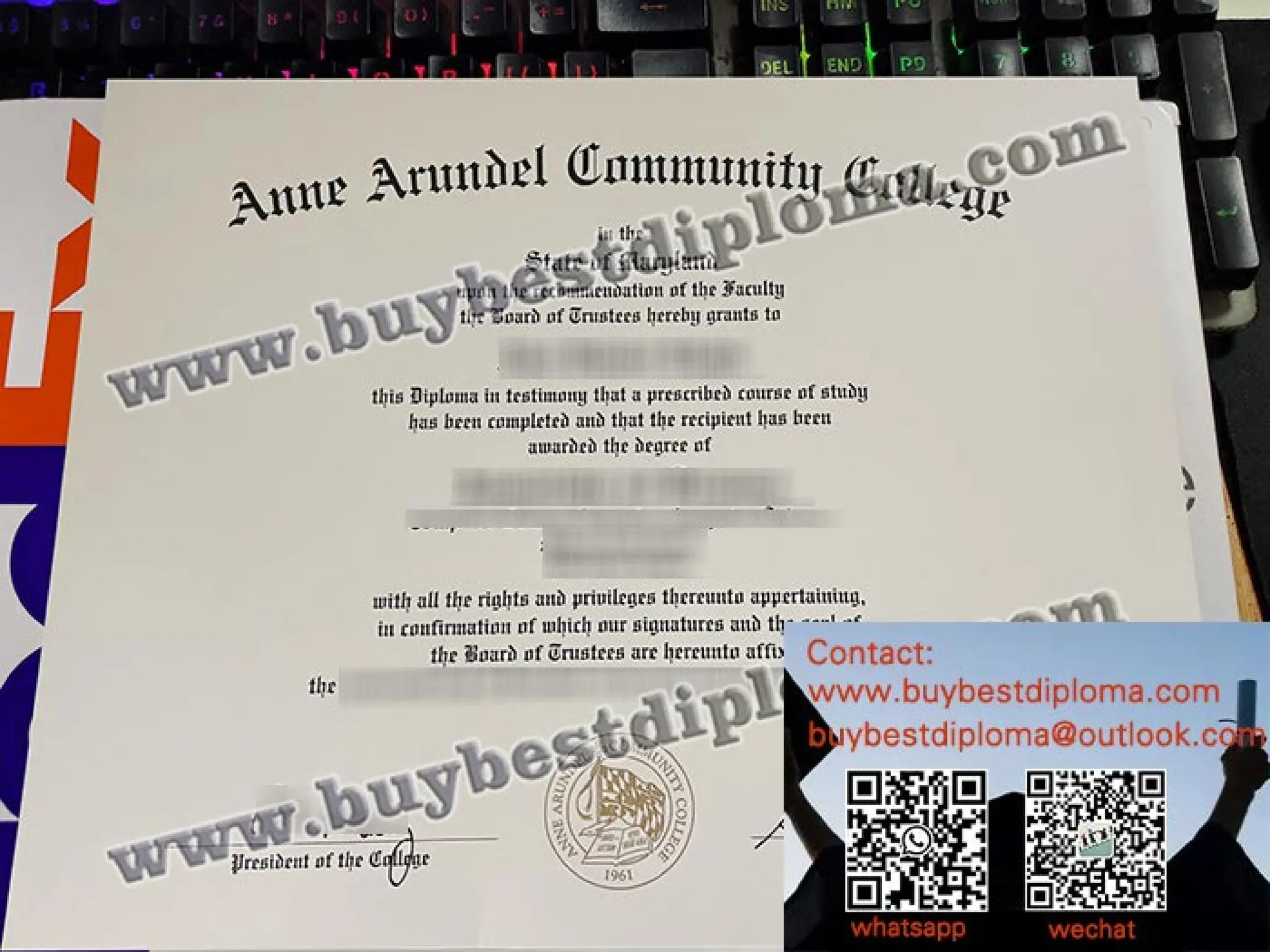 Anne Arundel Community College diploma | PDF